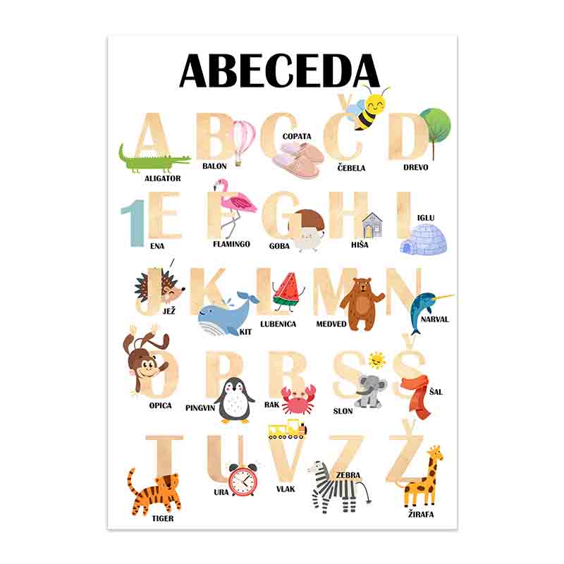 Abeceda A3 (rjava) – Moj mini svet