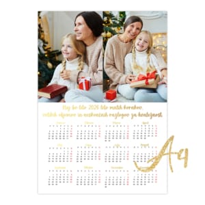 Koledar 2026 A4 ZLAT – 2 sliki – Moj mini svet